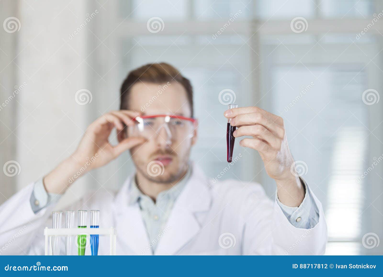 Hands Of A Scientist Measuring PH Of The Sample Stock Image ...