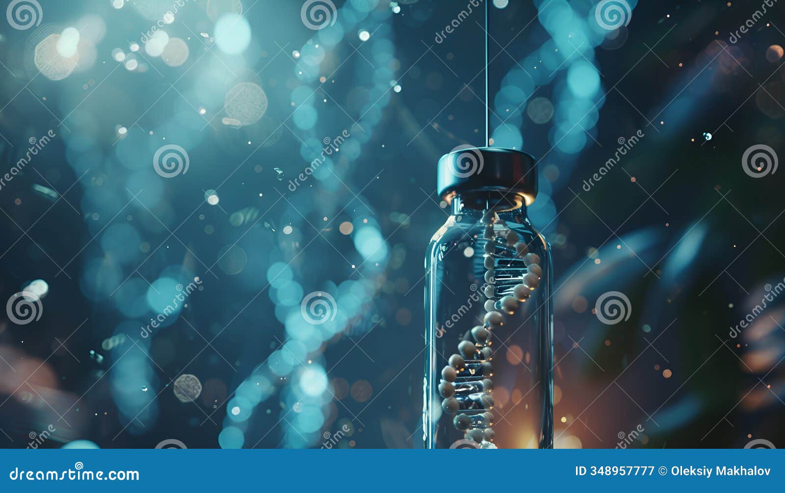 A Vial with Dna Helix, Representing Personalized Medicine and Precise ...
