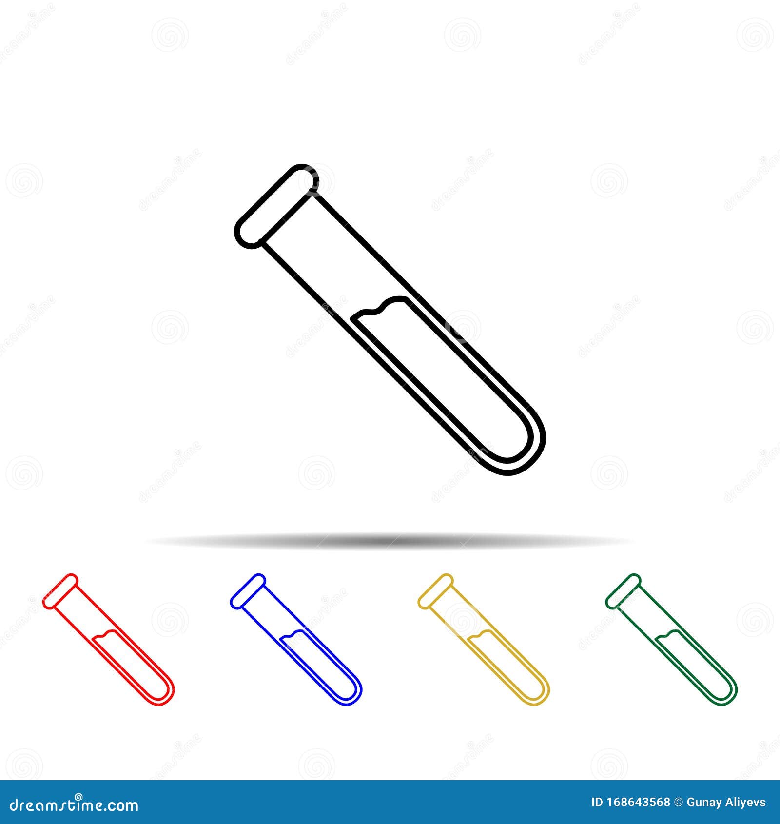 Vial Multi Color Style Icon. Simple Thin Line, Outline Vector of ...