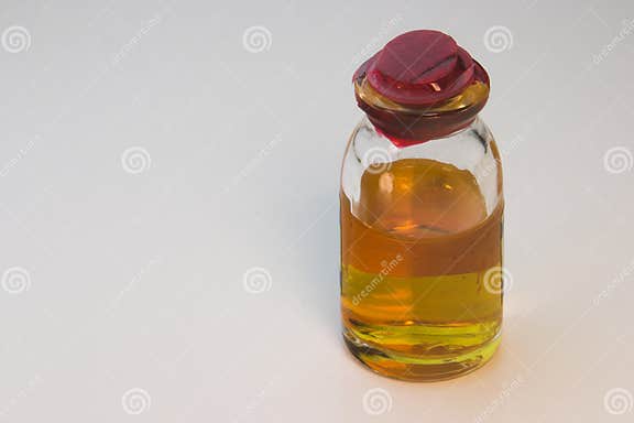 Vial with Orange Liquid stock photo. Image of cancer, antiviral - 980386