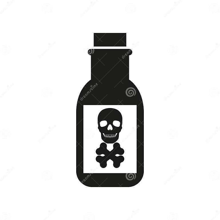 Vial of Poison. Simple Vector Illustration Stock Vector - Illustration ...