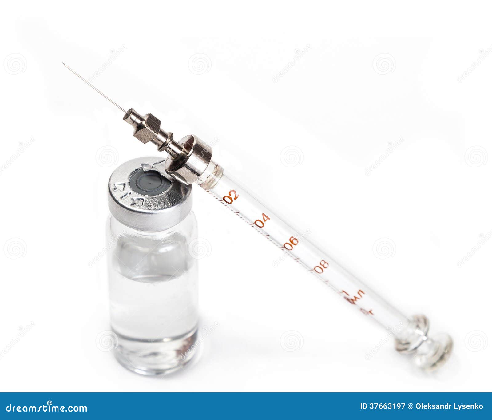 Vial and Syringe with Medicine Stock Image - Image of medication ...