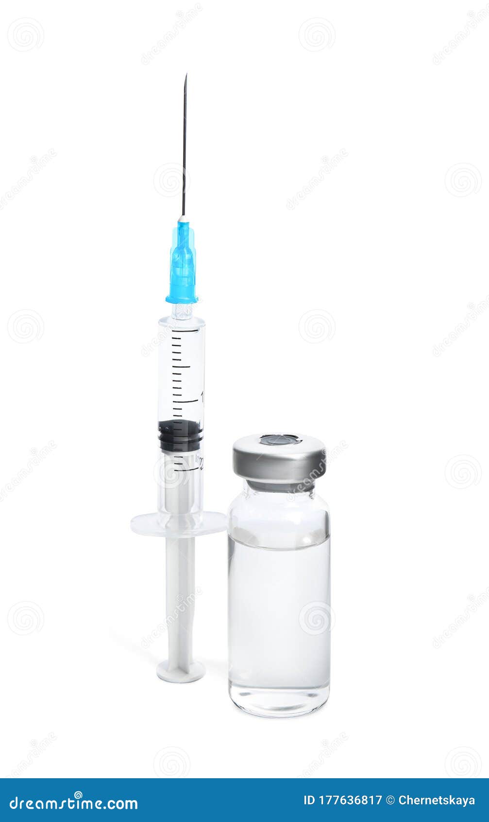 Vial and Syringe on Background. Vaccination and Immunization Stock ...