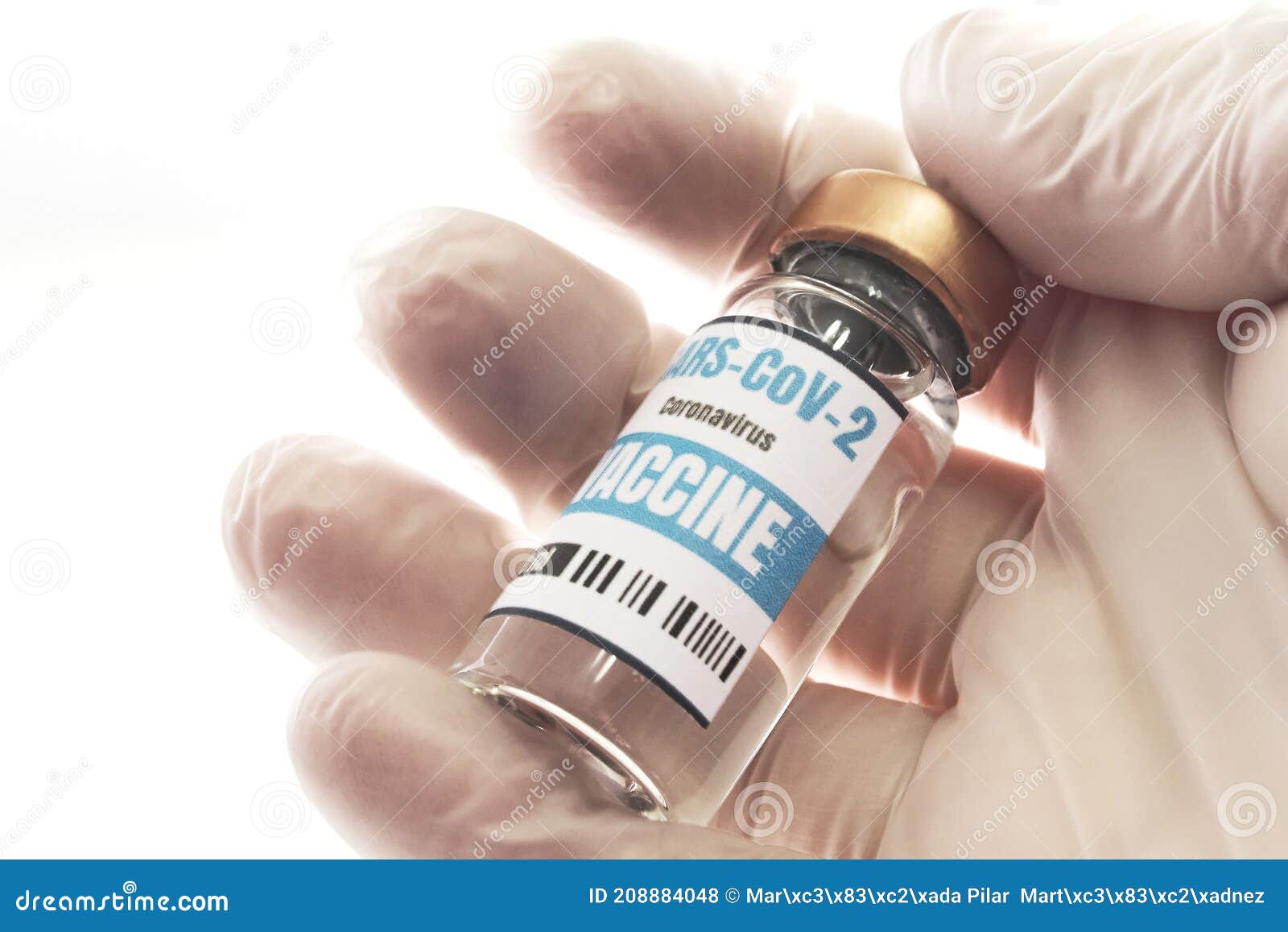 Vial of Vaccine on Hand Ready To Shake Slowly. Stock Photo - Image of ...