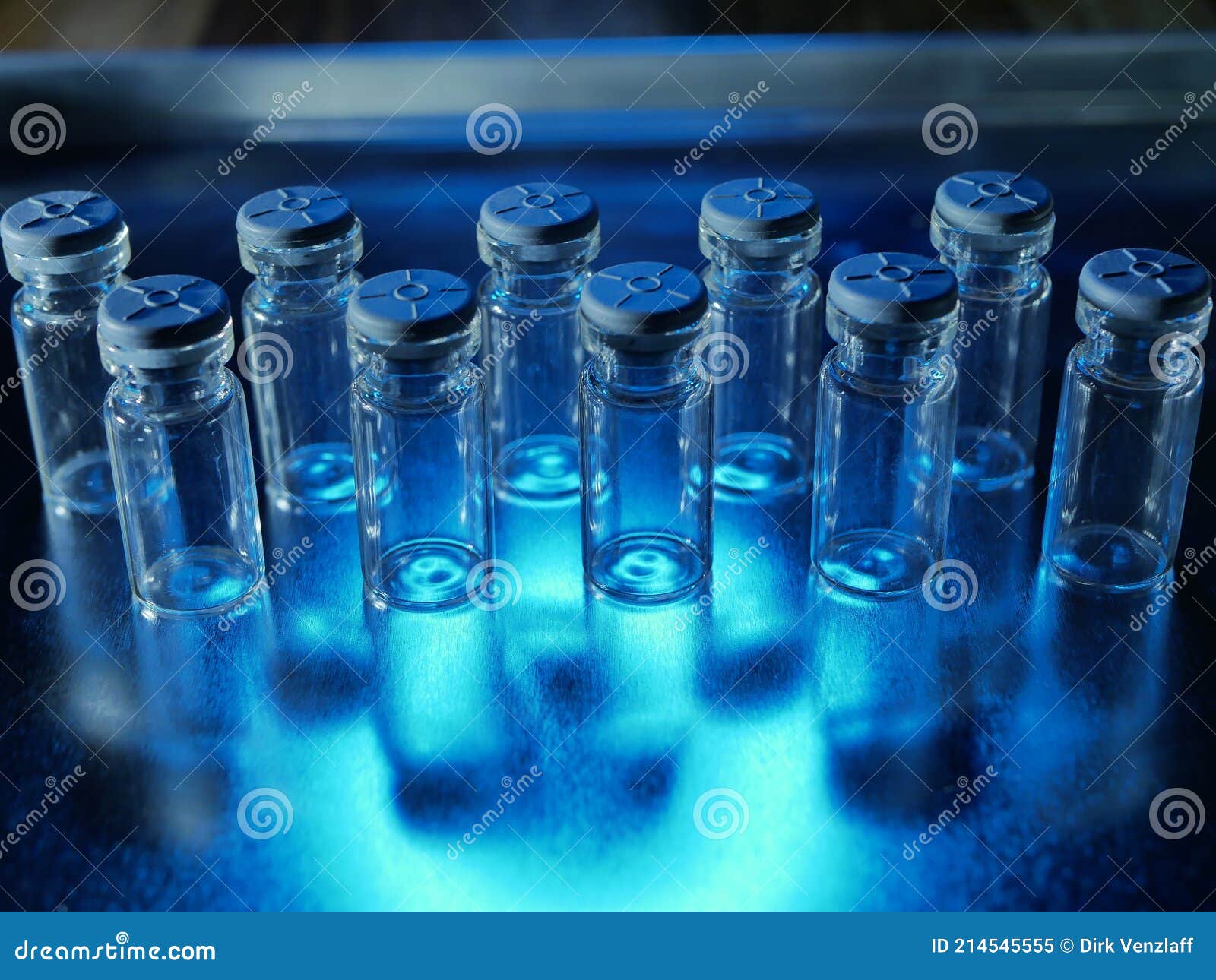 Vials in blue light stock image. Image of medication - 214545555