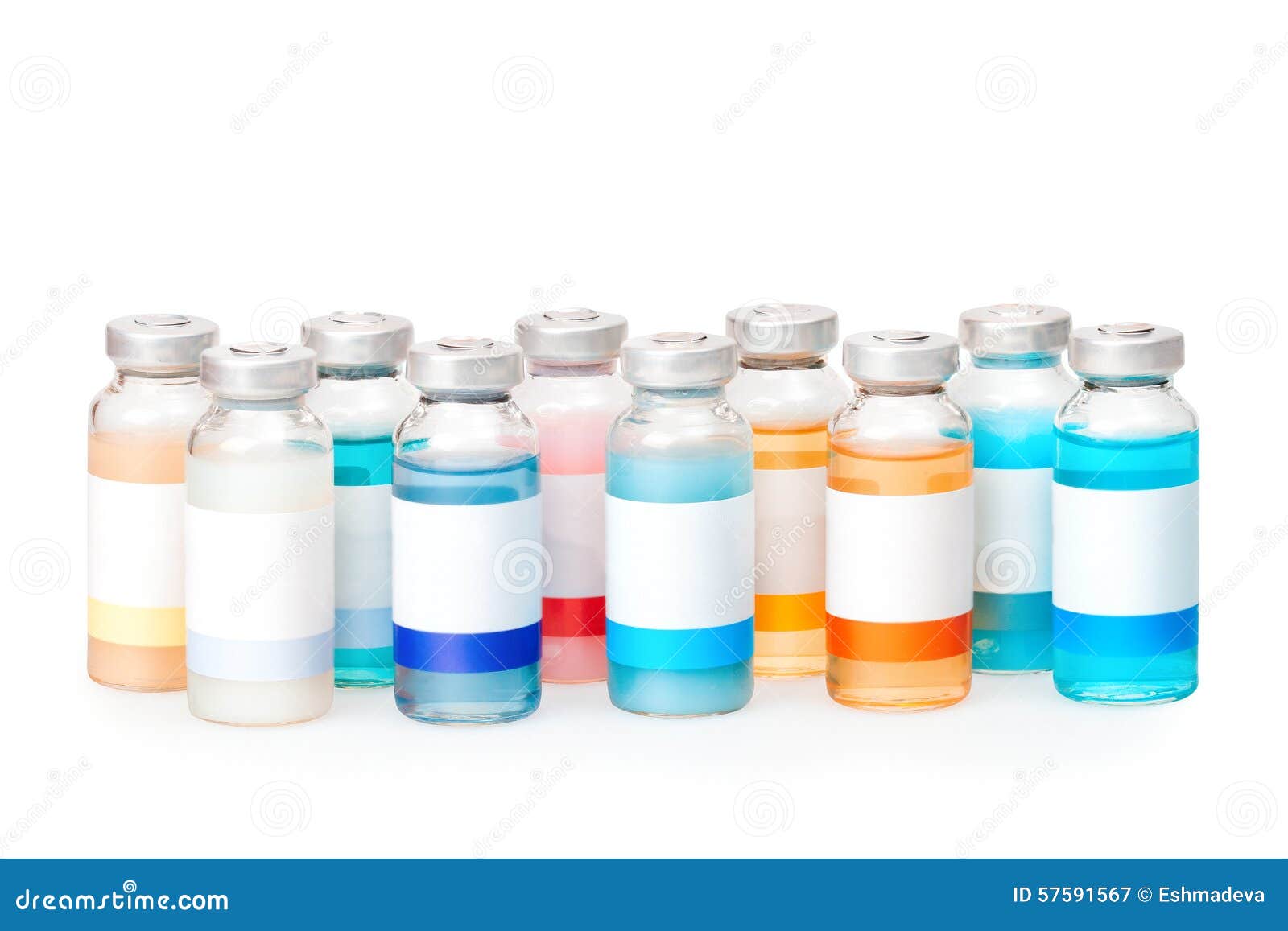 Vials with Colored Substances Stock Image - Image of white, ampule ...
