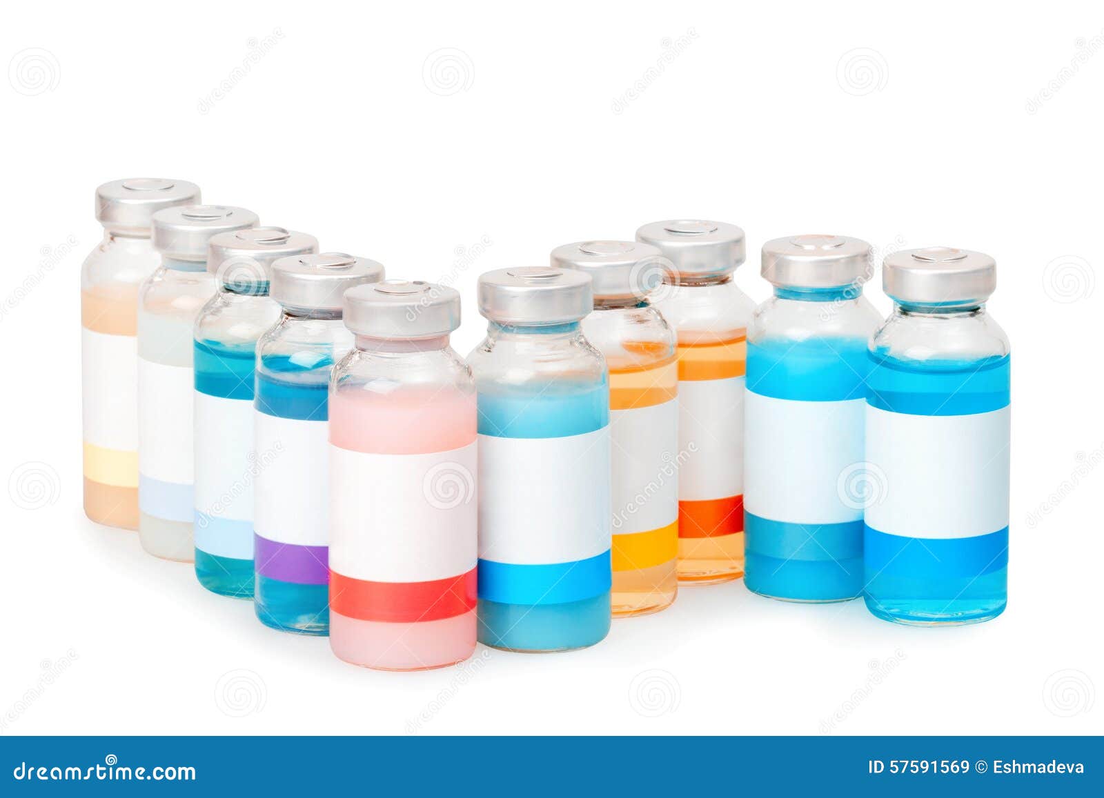 Vials with Colored Substances Stock Image - Image of label ...