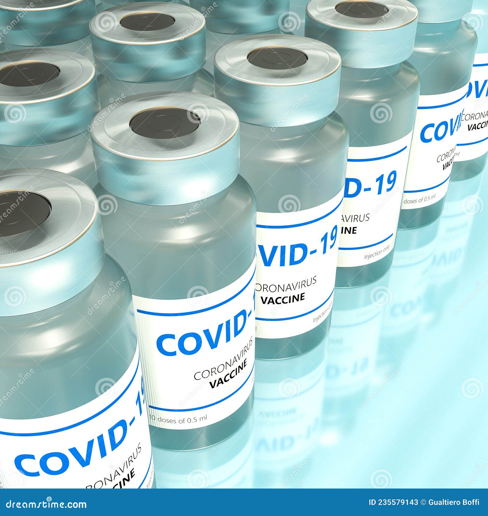 Vials of covid-19 vaccine stock illustration. Illustration of disease ...