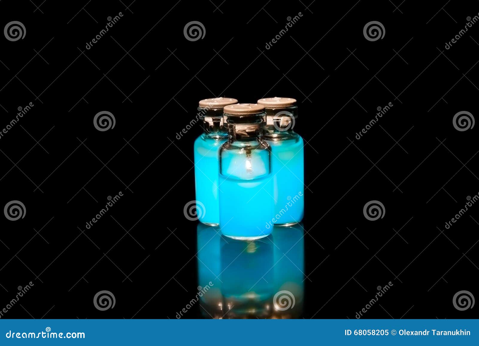 Vials with cyan medicine stock image. Image of genetics - 68058205