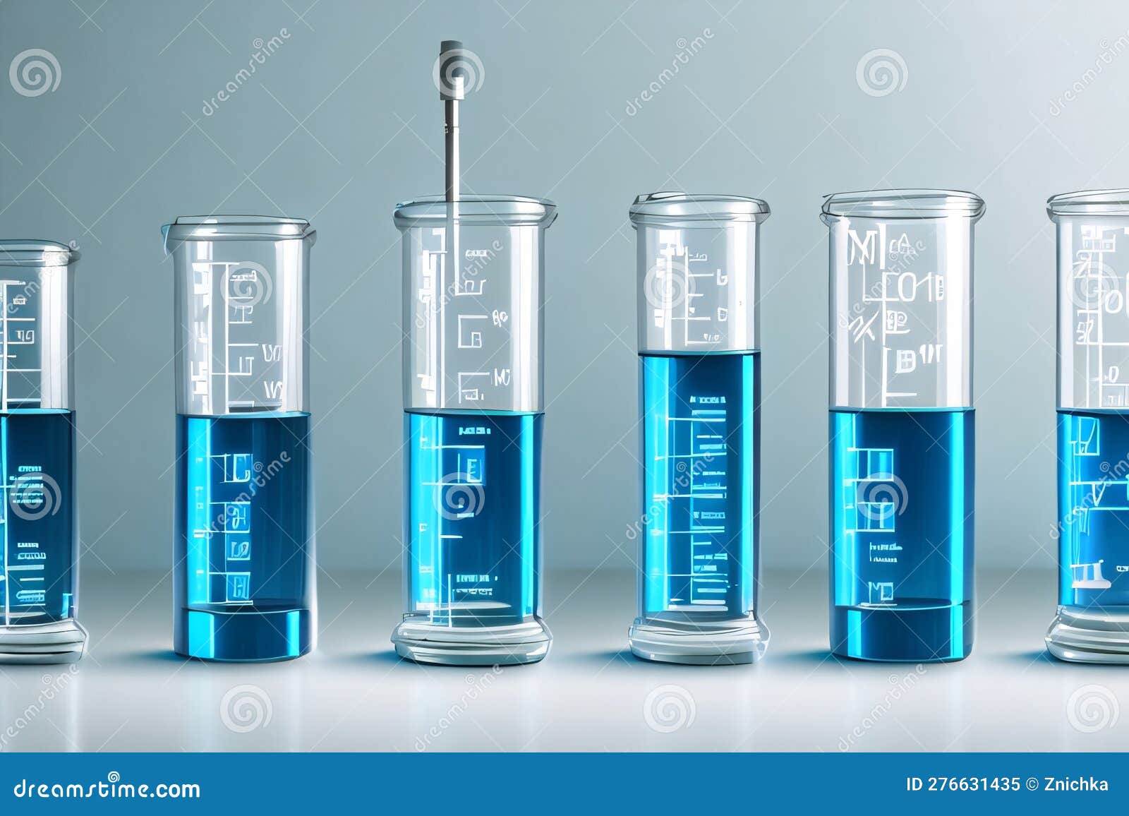 Multi-colored Liquids in Scientific Tubes in a Laboratory Stock ...
