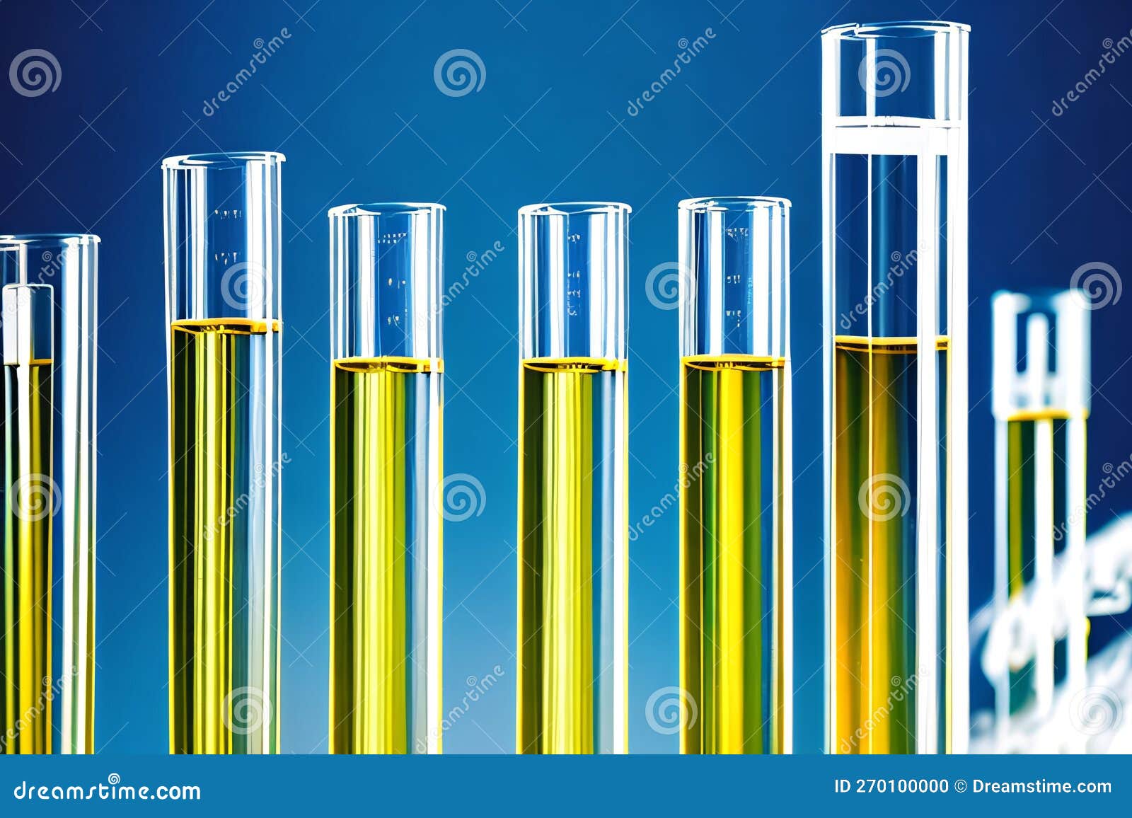Vials of Multicolored Fluids in a Laboratory Setting Stock Illustration ...