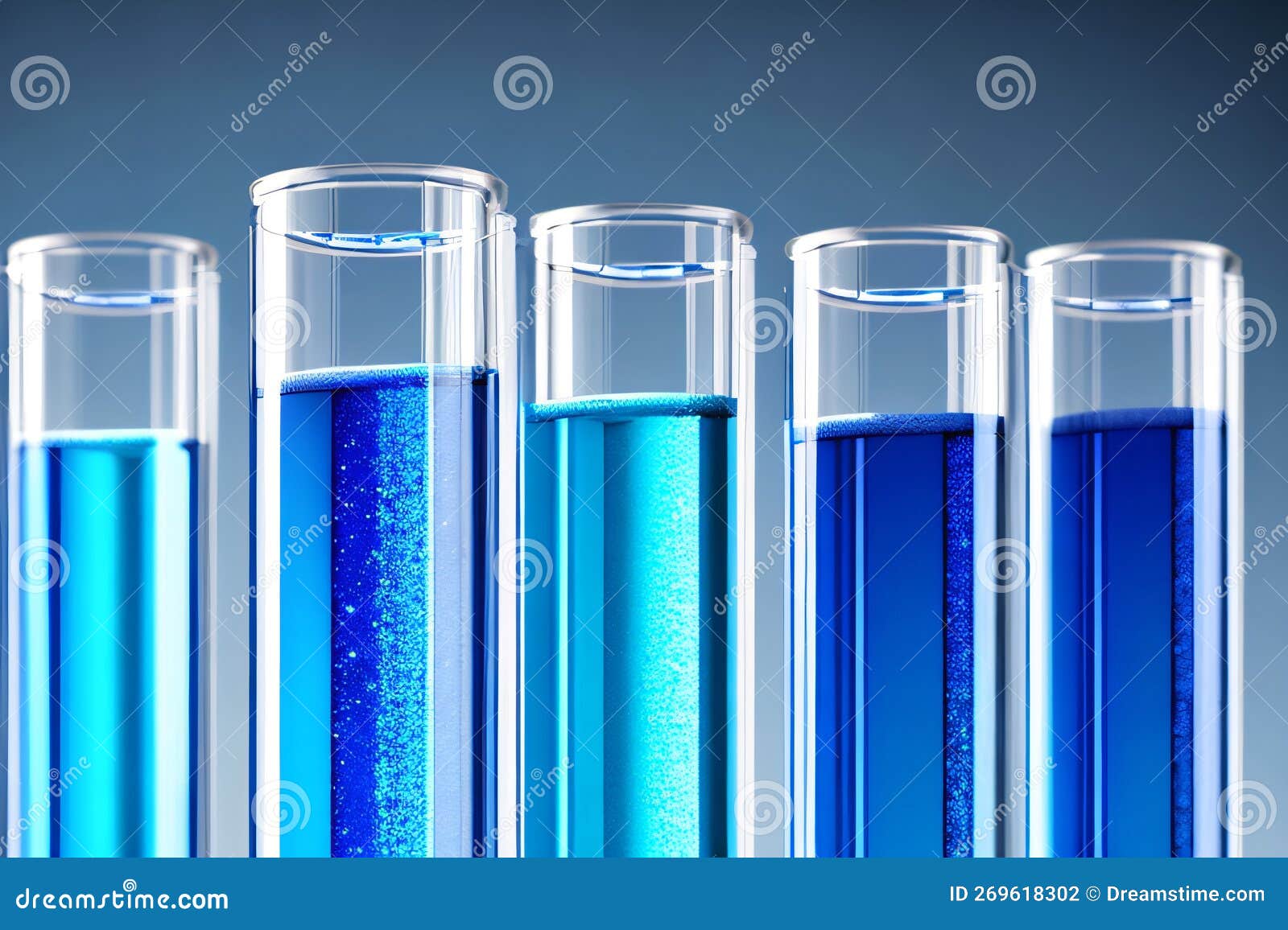 Vials of Multicolored Fluids in a Laboratory Setting Stock Illustration ...
