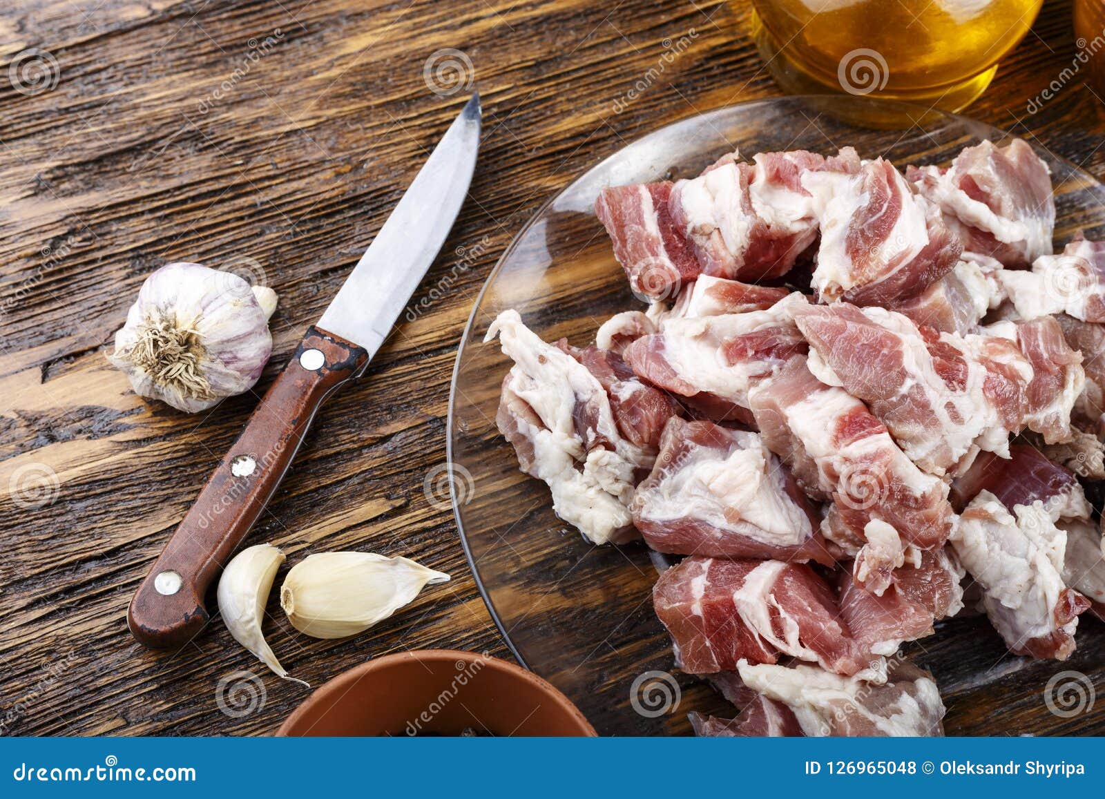 Viande de morceau de porc photo stock. Image du cuisine - 126965048