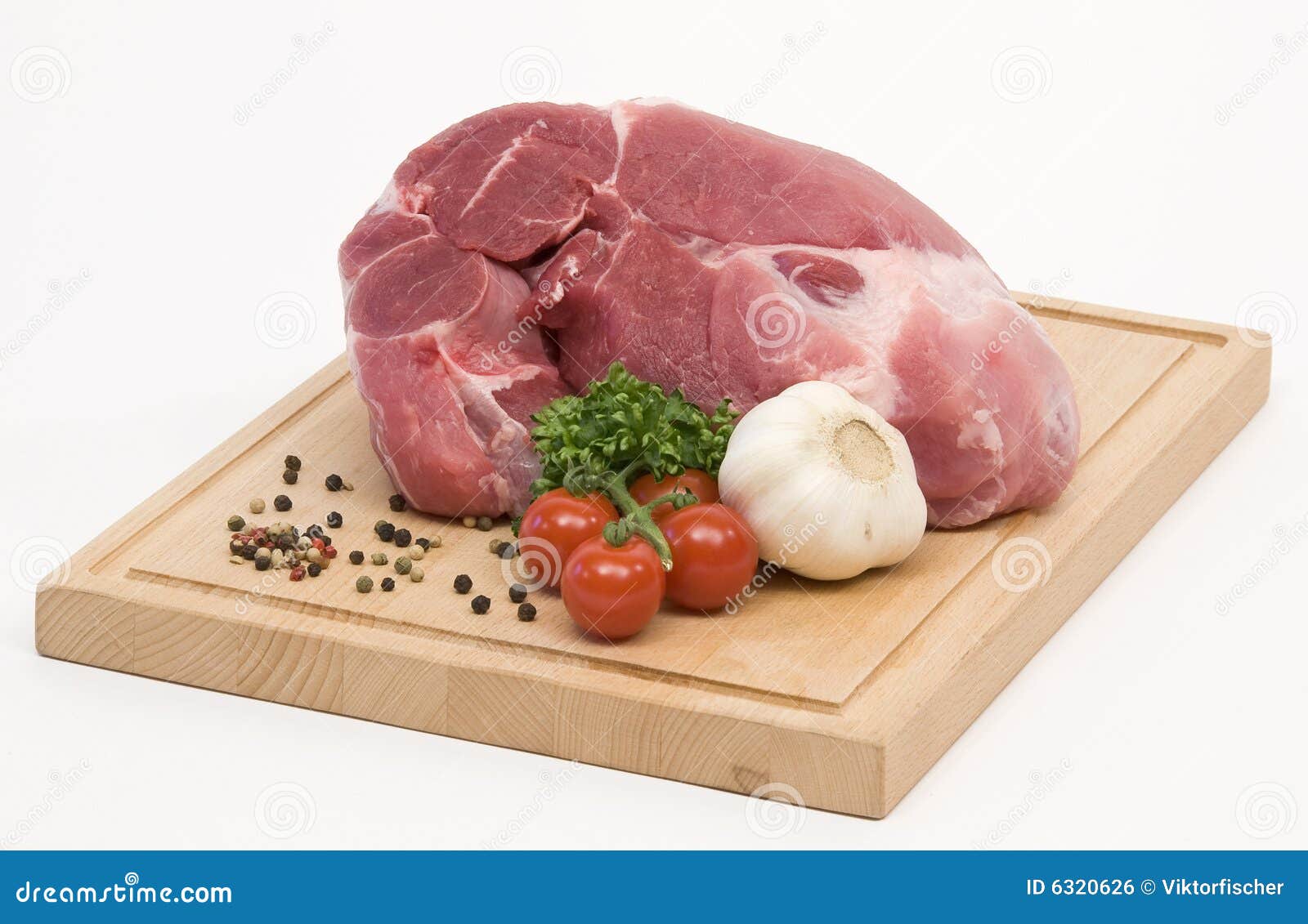 Viande de porc crue photo stock. Image du assaisonnement - 6320626