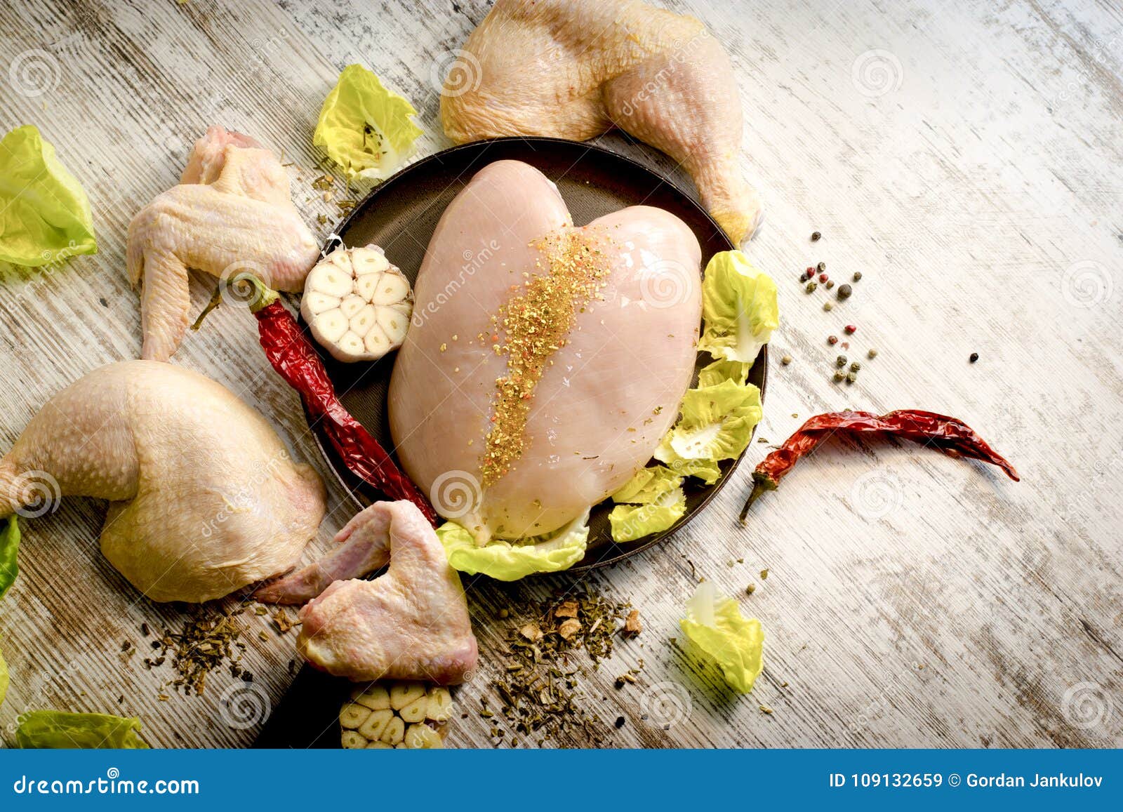 Viande De Poulet - Viande Blanche De Poulet De Blanc De Poulet, Pilon ...