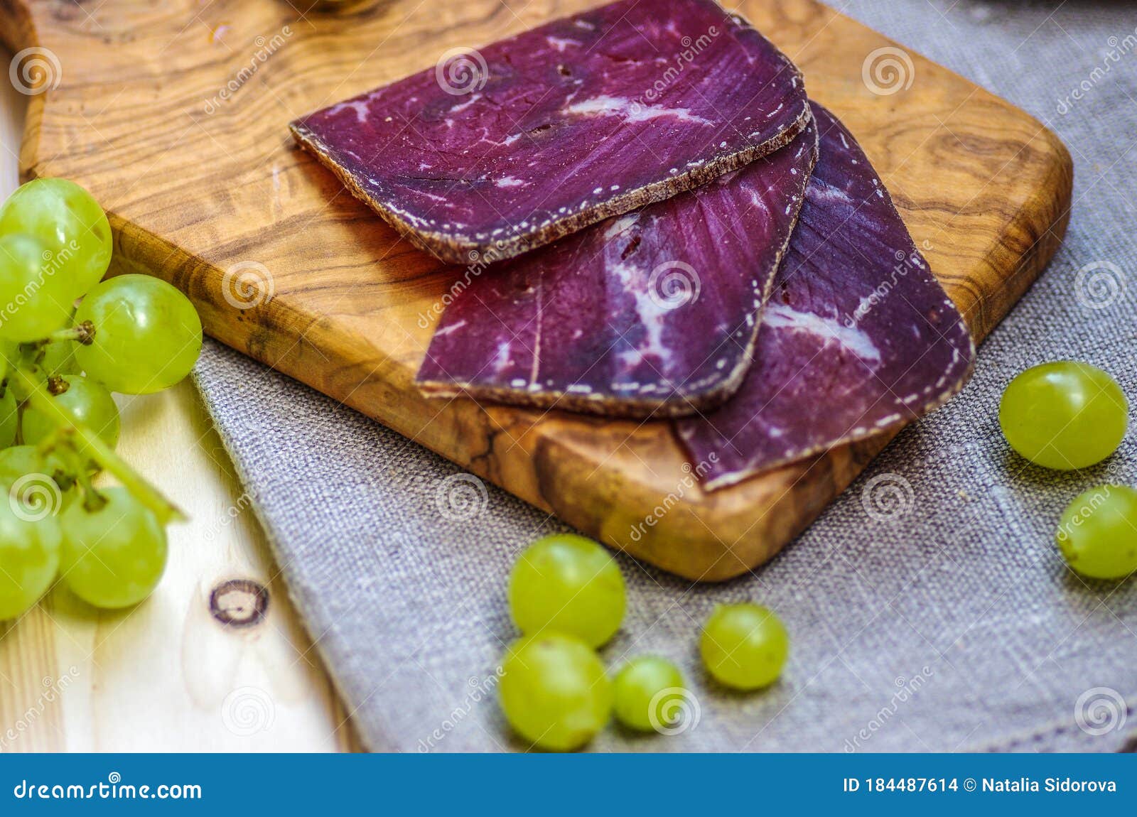 Viande Des Grisons or Bindenfleisch Stock Photo - Image of slice ...