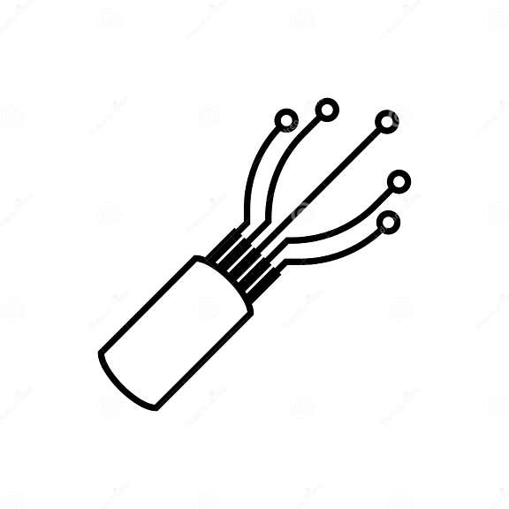 Viber optic cable icon stock vector. Illustration of component - 262158951