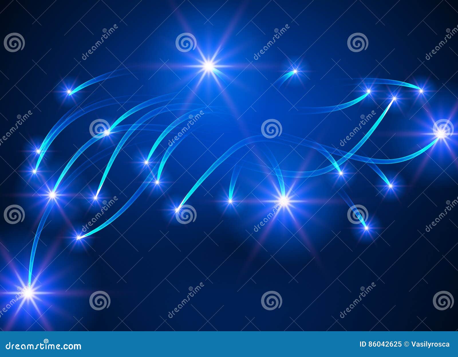 Vibrand Vector Lines Light Effect Background. Glowing Magic Lines in ...