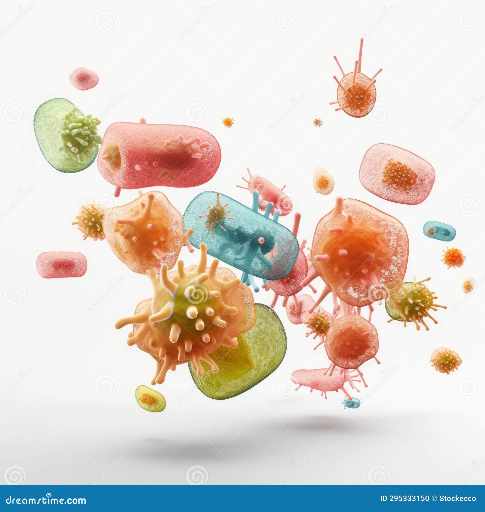 Vivid Bacterial Clusters On Egg Form, Illustrating Concepts In ...