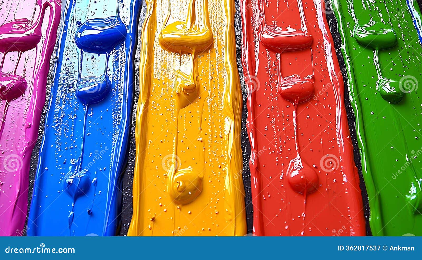 Vibrant Abstract Art Featuring Thick, Textured Paint Strokes in Bold ...