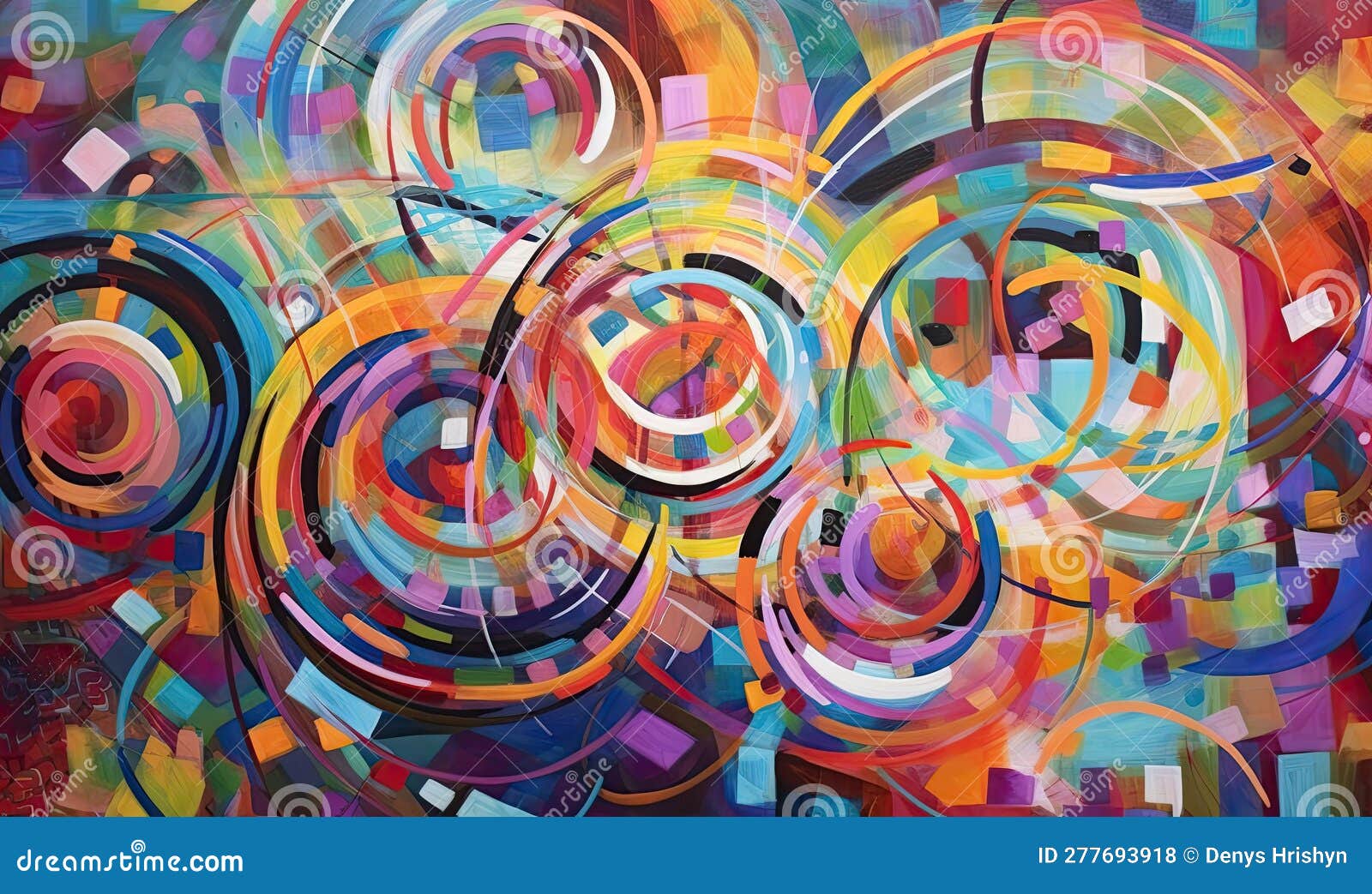 Vibrant Abstract Art with Swirling Colors Creating Using Generative AI ...