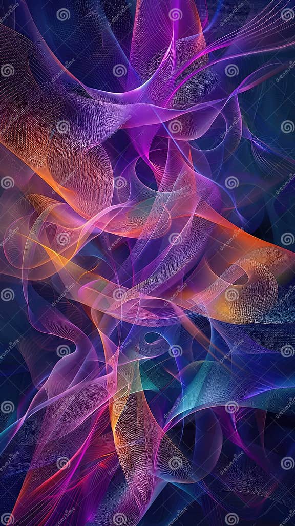 Vibrant Abstract Background Featuring Fusion of Colorful Waves and ...