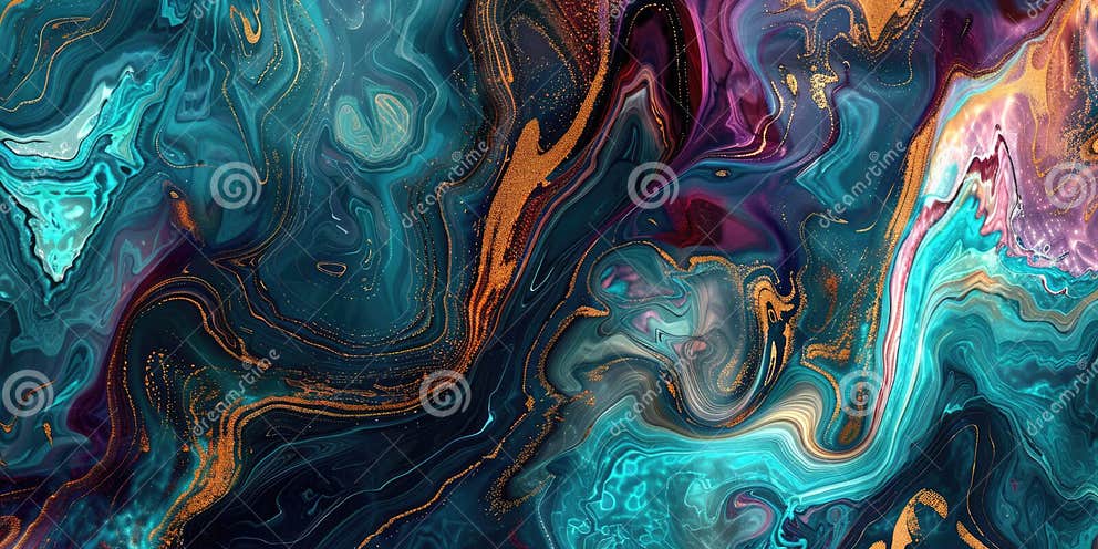 Vibrant Abstract Background Featuring Fusion of Colors and Fluid ...