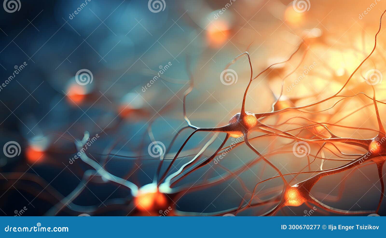 Vibrant Abstract Background with Interconnected Neuron Cells in a ... Vibrant Abstract Background with Interconnected Neuron Cells in a ...