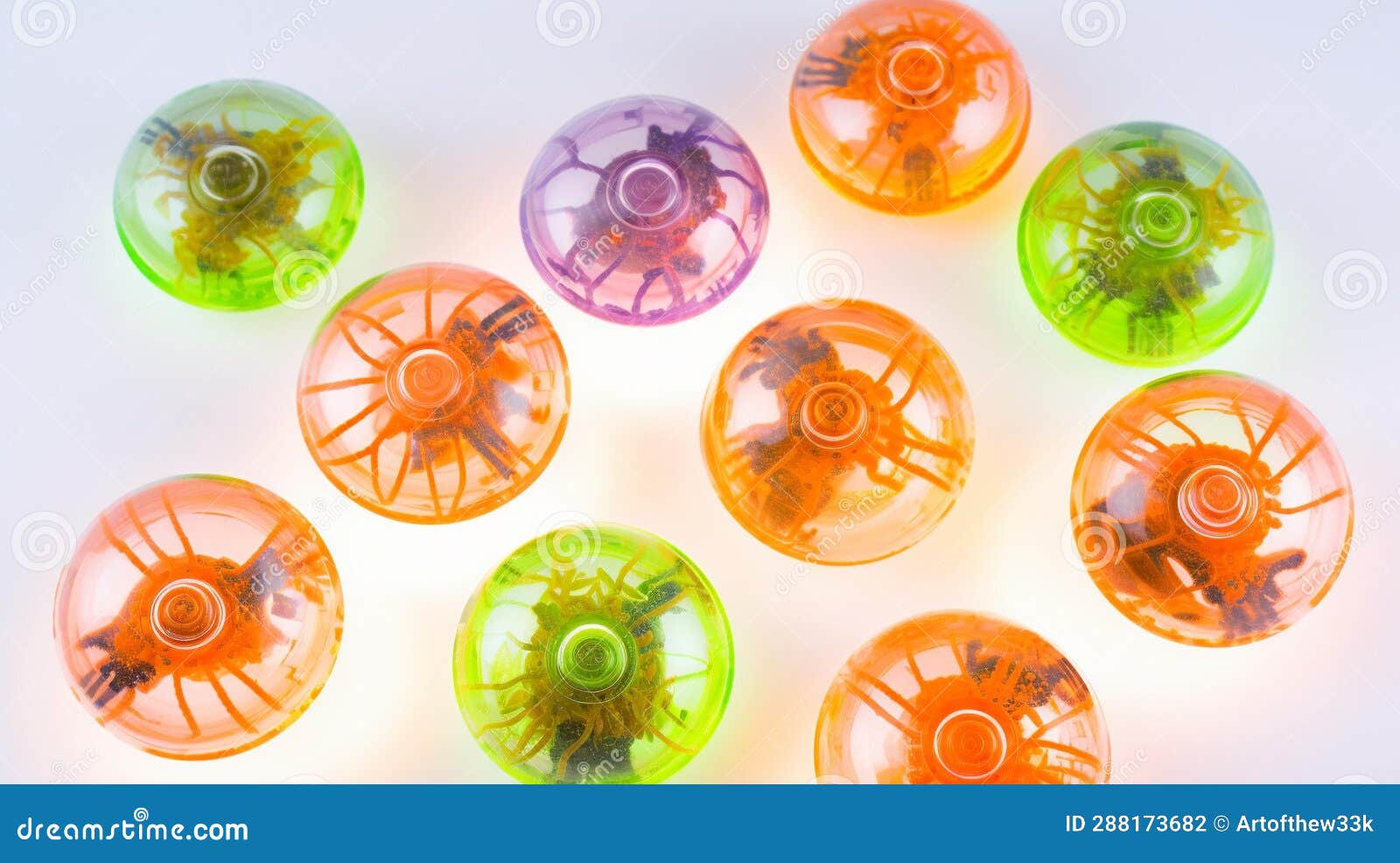 Vibrant Abstract Biohazard Symbols in Circular Pattern on White ...