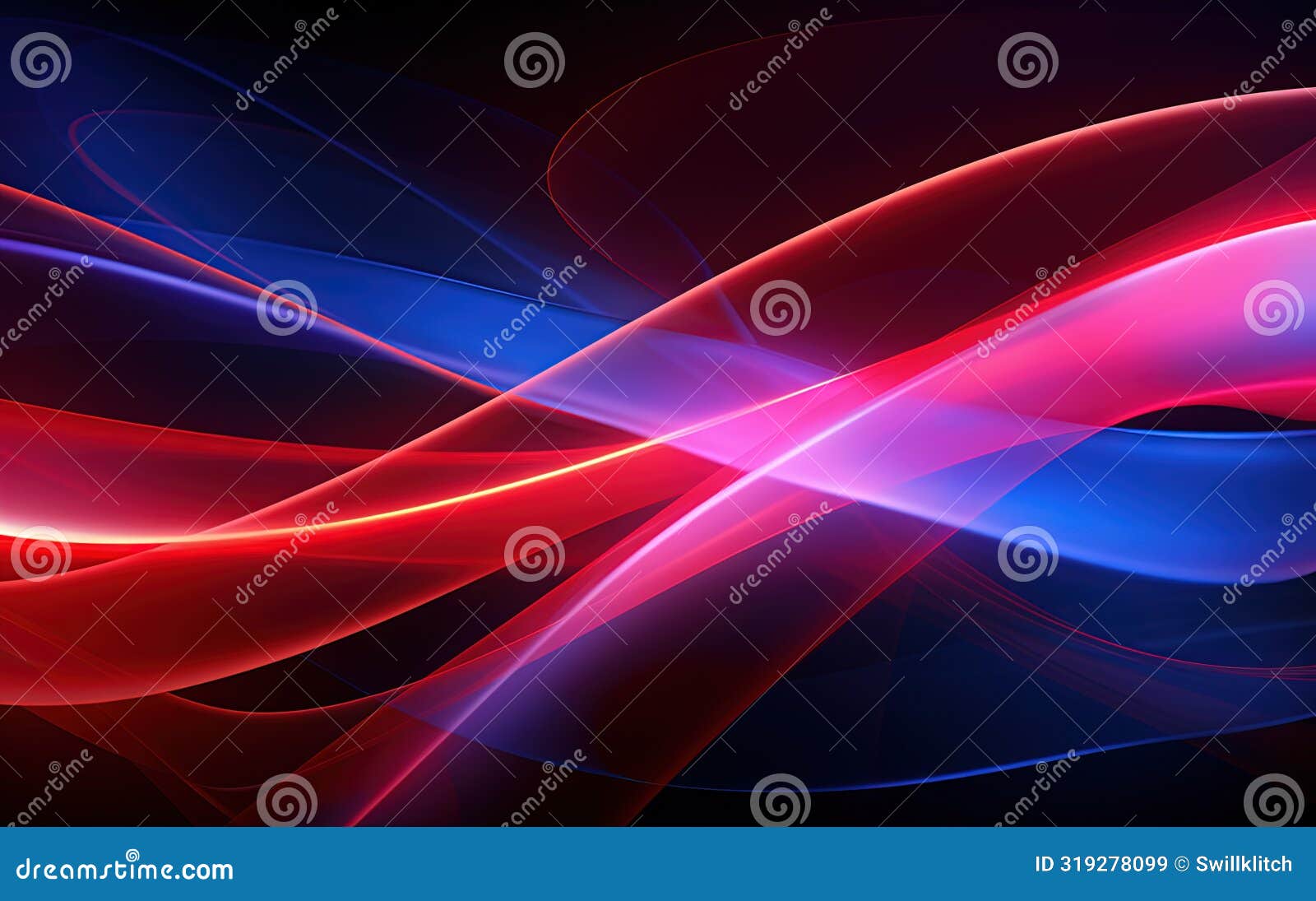 Vibrant Abstract Blue and Red Waveform with Fluid Motion and Colorful ...