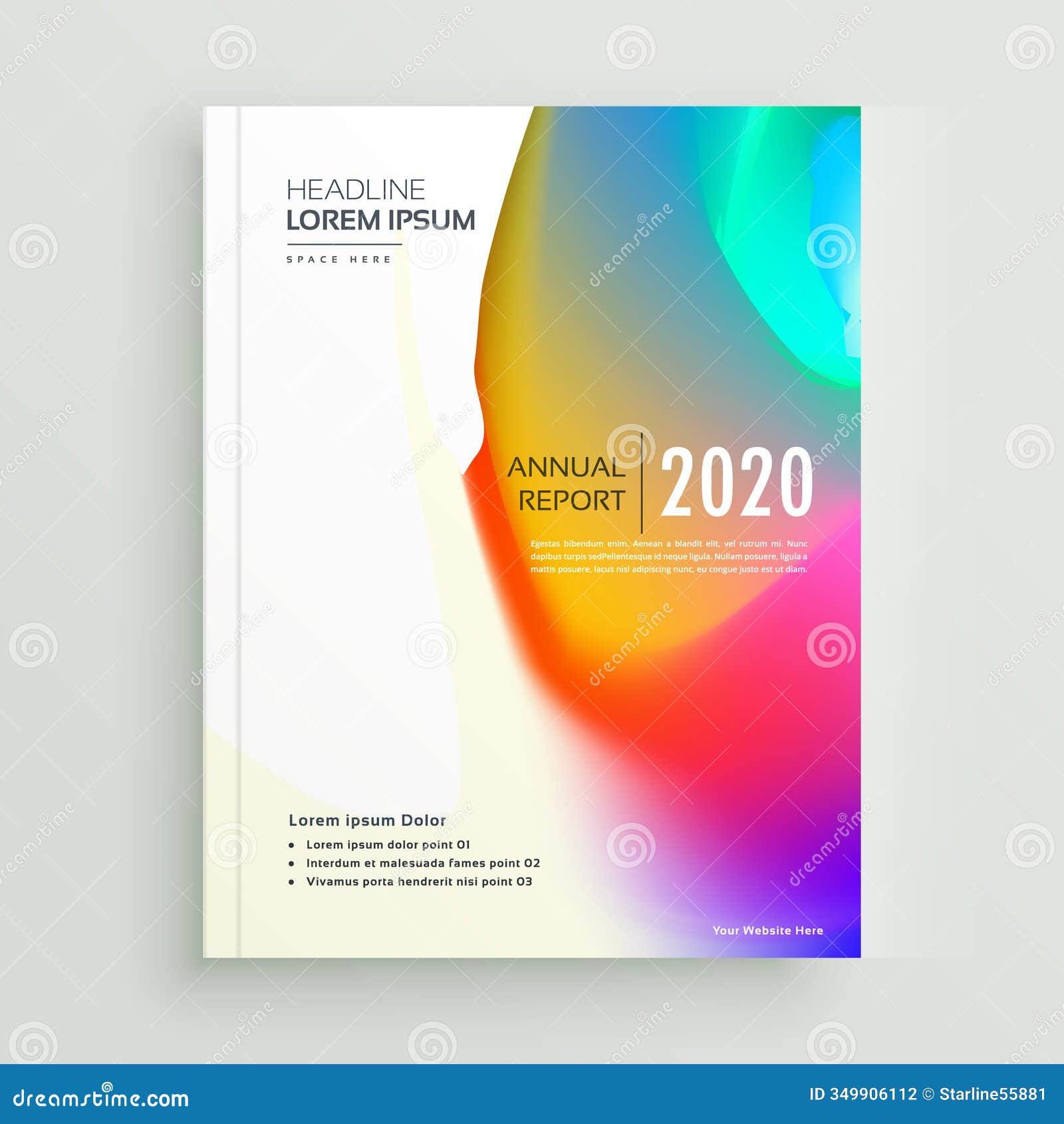 Vibrant Abstract Book Cover Page Vector Design Stock Vector ...