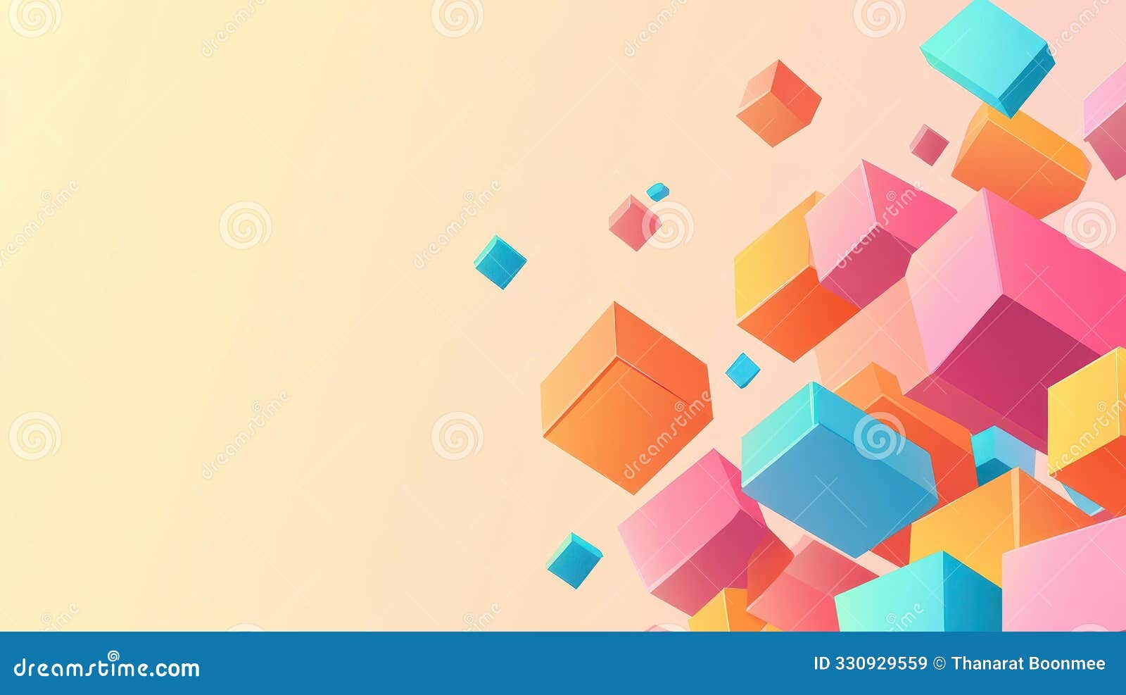 Vibrant Abstract Box Design in Modern Flat Style, Featuring Playful ...