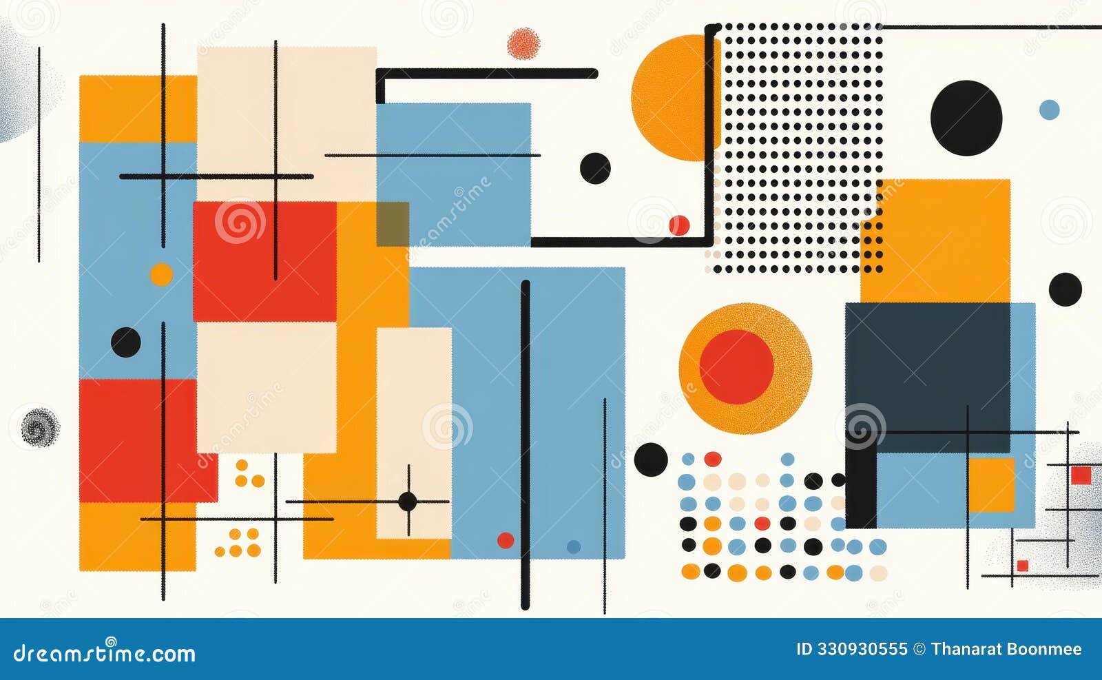 Vibrant Abstract Box Design in Modern Flat Style, Featuring Playful ...