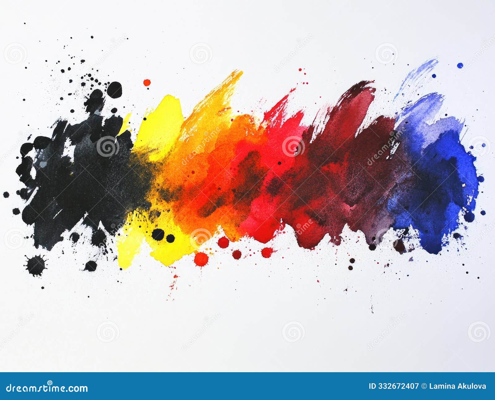 Vibrant Abstract Brushstroke Art on White Background for Modern Design ...