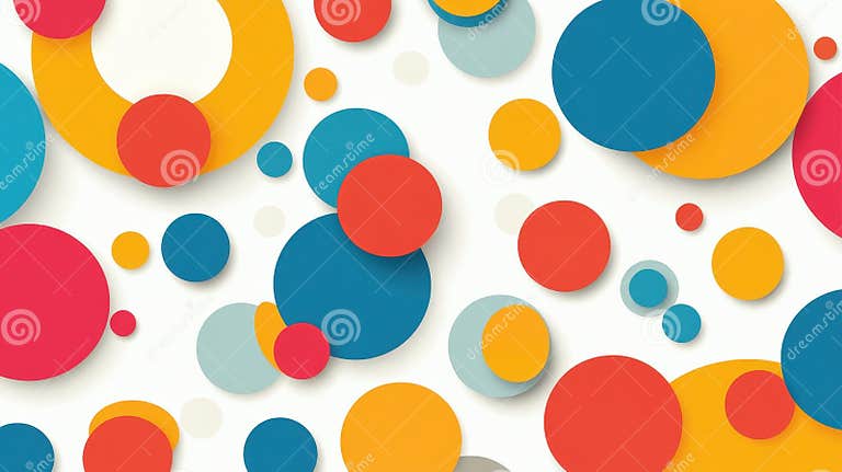 Vibrant Abstract Circle Pattern with Modern Textures, Featuring a ...