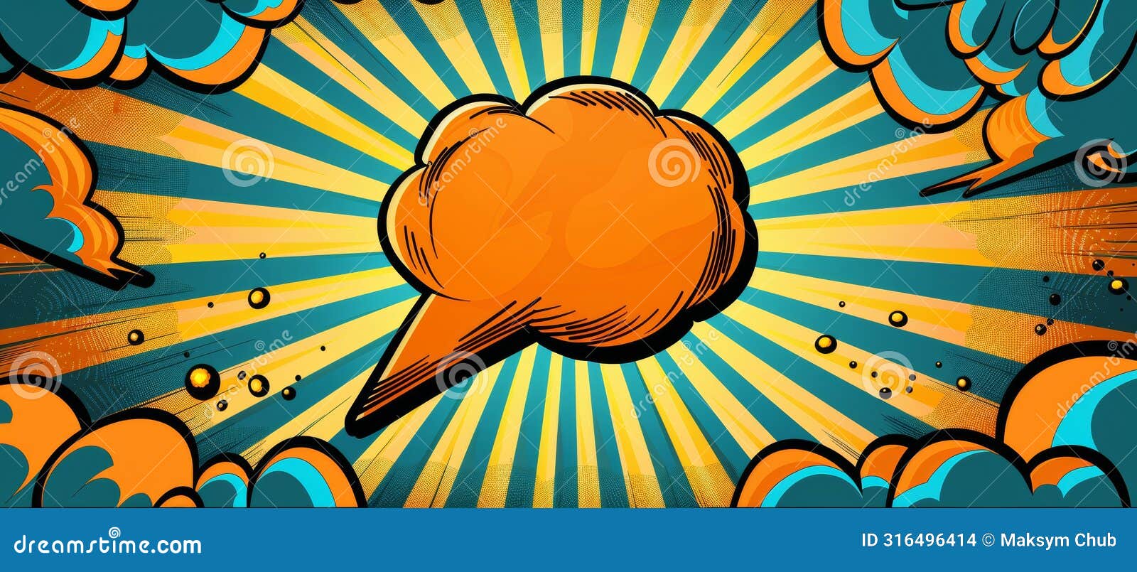 Dynamic Speech Bubble In Abstract Comic Panel Evokes Action With ...