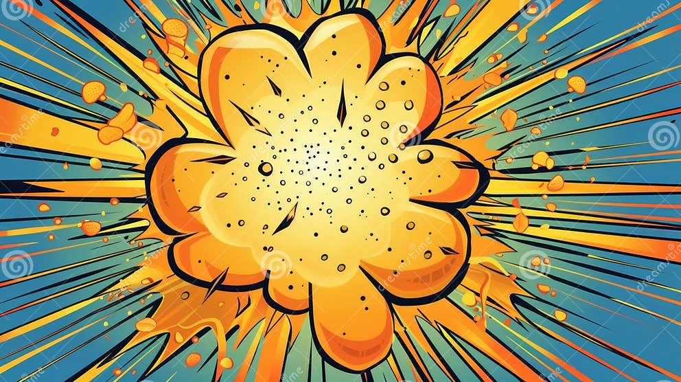 Vibrant Abstract Comic Panel Featuring a Speech Bubble for Immersive ...