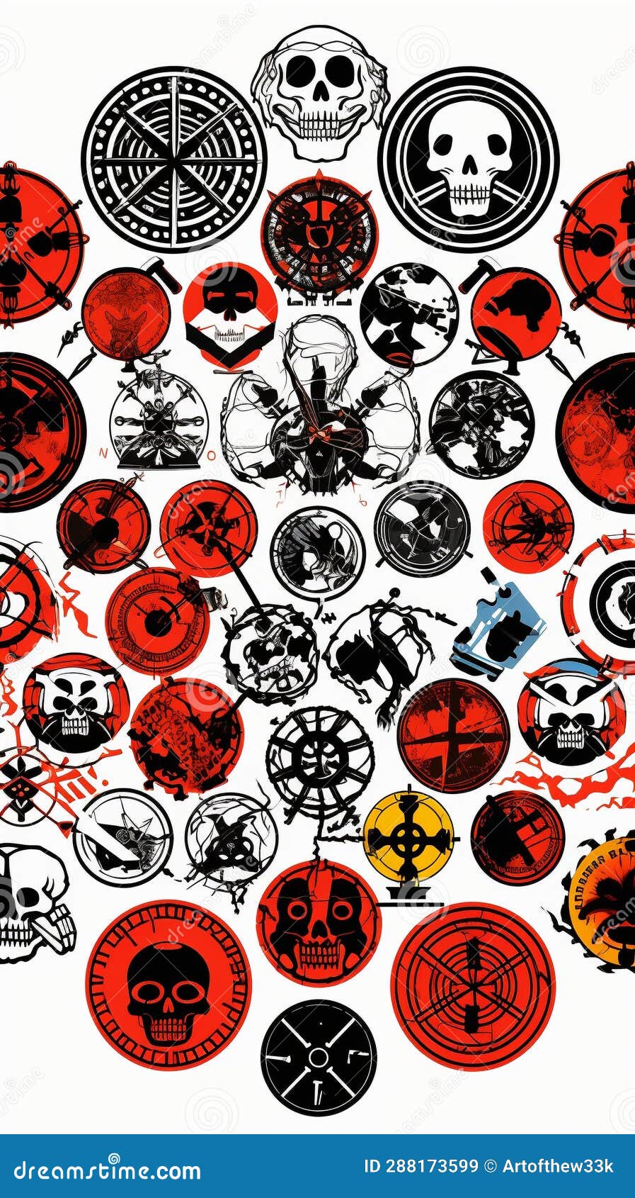 Vibrant Abstract Danger Signs: a Dynamic Composition Stock Illustration ...