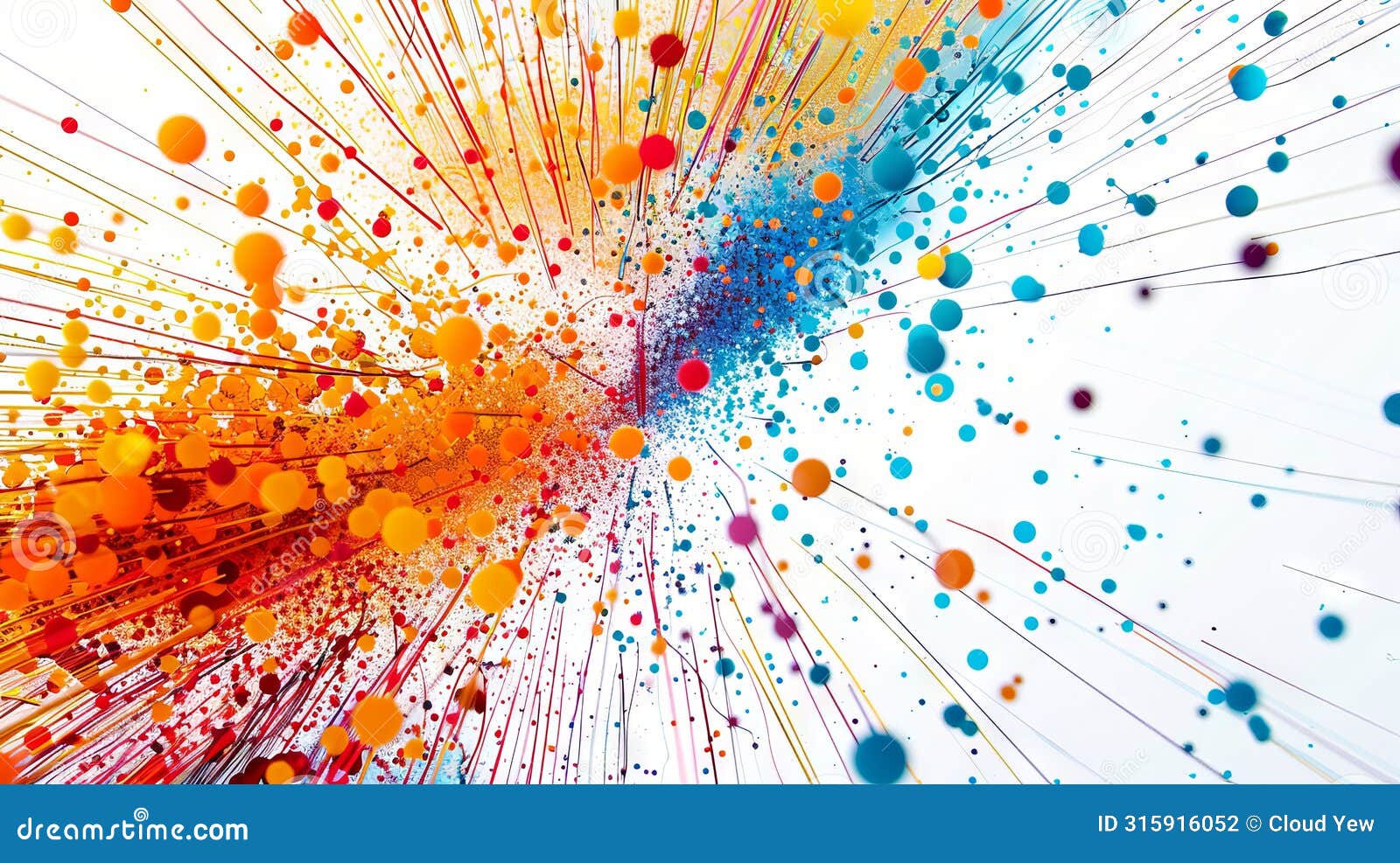 Vibrant Abstract Data Visualizations Using Color Theory Stock ...