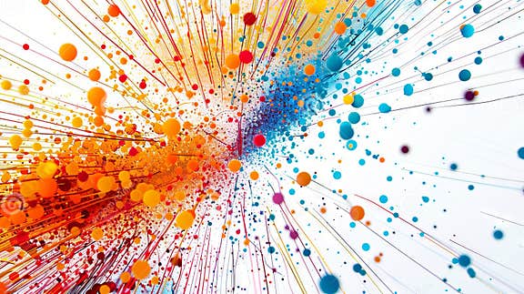 Vibrant Abstract Data Visualizations Using Color Theory Stock ...