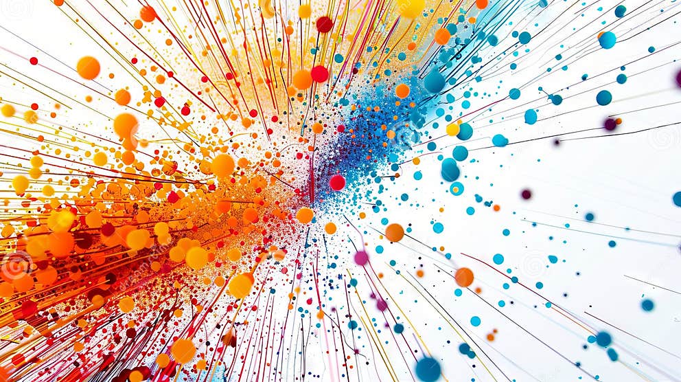 Vibrant Abstract Data Visualizations Using Color Theory Stock Illustration - Illustration of ...