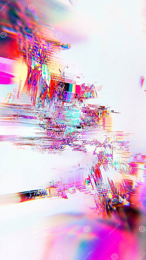 Vibrant Abstract Digital Art with Colorful Glitch Effects and Dynamic ...