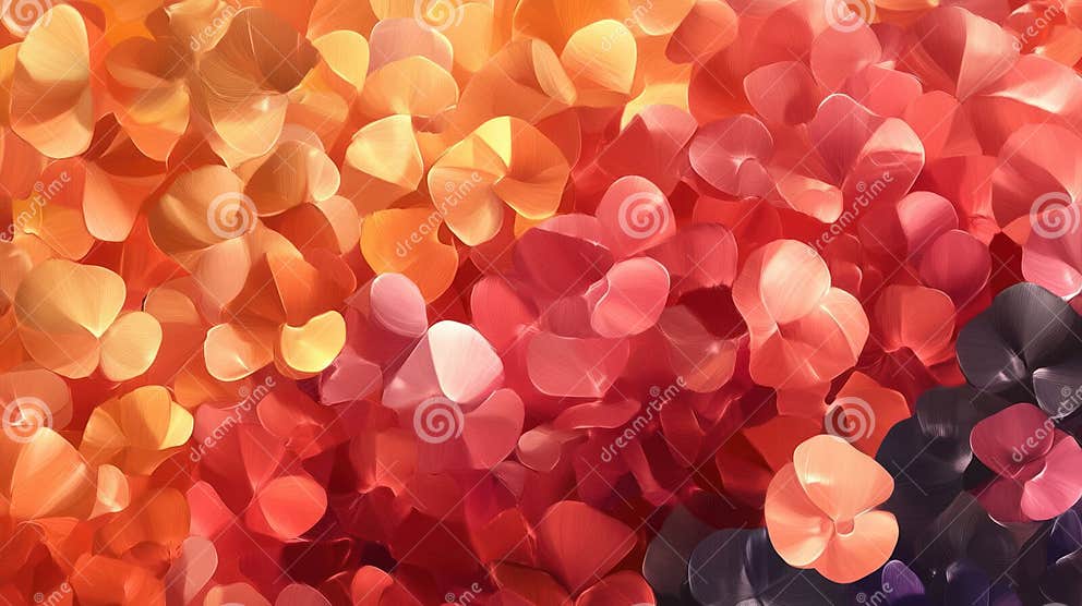 A Vibrant Abstract Display of Overlapping Petals in Warm Hues Stock ... A Vibrant Abstract Display of Overlapping Petals in Warm Hues Stock ...