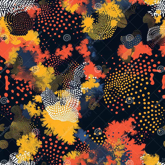 Vibrant Abstract Dot and Splash Pattern Design Stock Photo - Image of ...