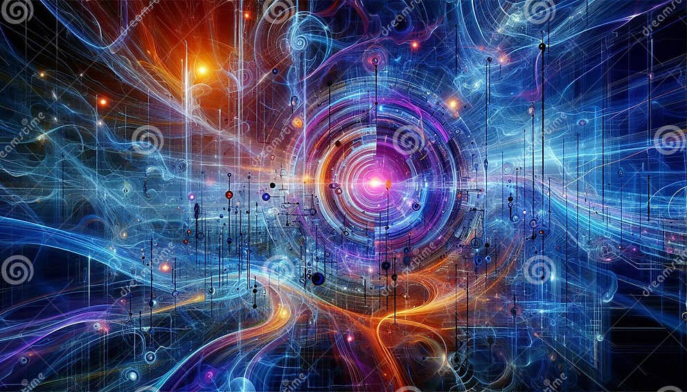 Vibrant Abstract Electrical Background Design Stock Illustration ...