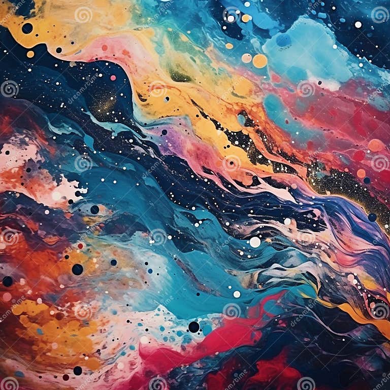 Vibrant Abstract Expressionism Inspired by Satellite Data Stock Photo - Image of dance, creating ...