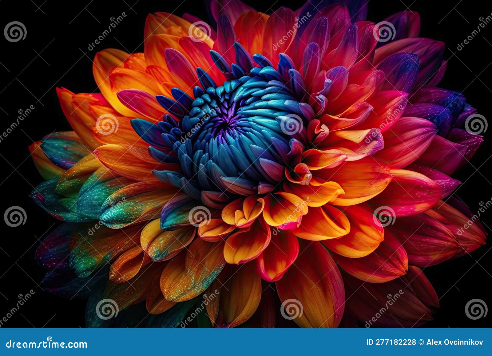 Vibrant Abstract Flower Design for Invitations and Posters. Stock ...