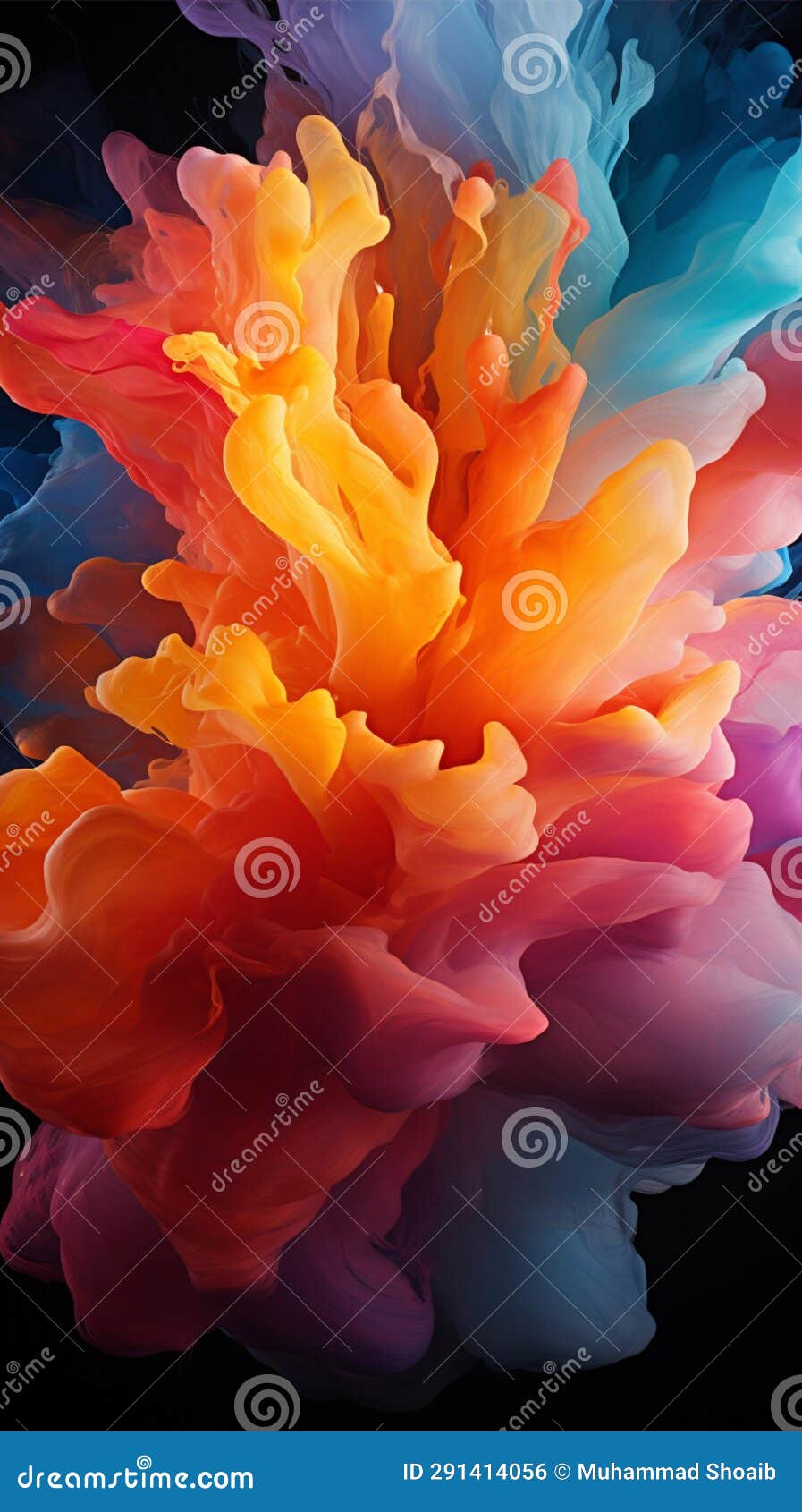 Vibrant Abstract Forms Dance on Wallpaper, Creating a Psychedelic ...