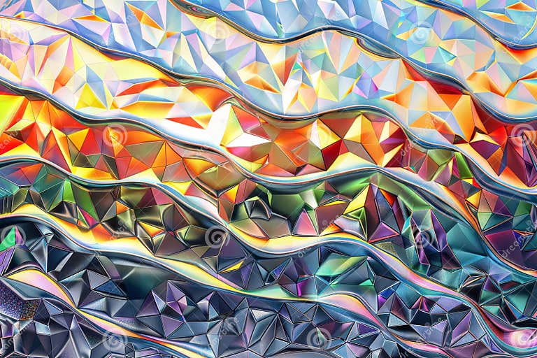 Dynamic Geometric Composition with Layered Triangles in Vivid Colors ...