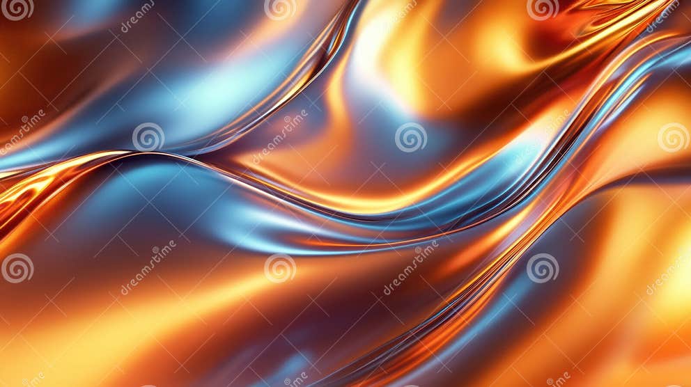 Vibrant Abstract Glossy Waves Create a Mesmerizing Flow of Colors and ...